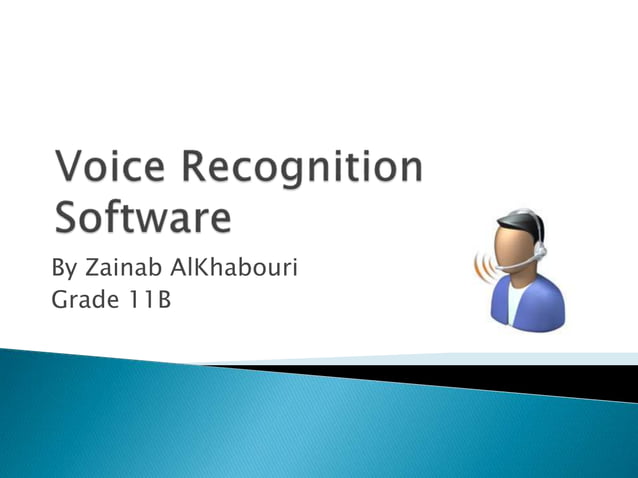 Voice Recognition Software | PPTX