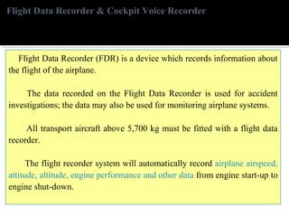 FDR and CVR of Aircrafts | PPT