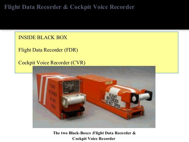 FDR and CVR of Aircrafts