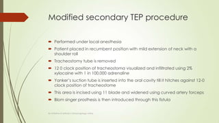 Voice rehabilitation following laryngectomy | PPTX