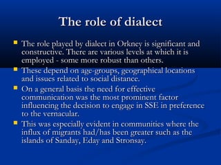 Voices Around Orkney [Tom Rendall] | PPT | Technology & Computing