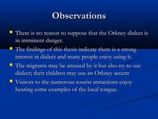 Voices Around Orkney [Tom Rendall] | PPT | Technology & Computing