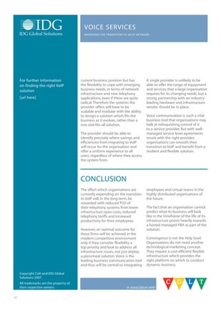 COLT Telecom - Voice Services Managing the transition to an IP Network ...