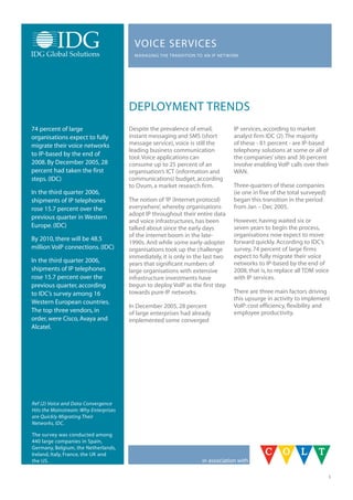 COLT Telecom - Voice Services Managing the transition to an IP Network ...