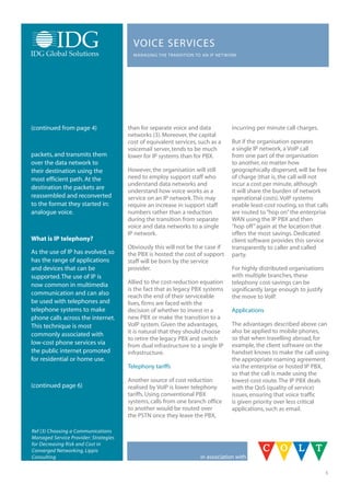 COLT Telecom - Voice Services Managing the transition to an IP Network ...