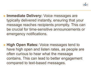 What Is Voice SMS & Its Benefits | PPTX