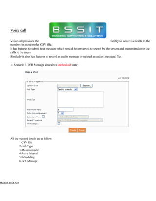 Voice sms brochure | PDF | Digital Audio | Computer Software and ...