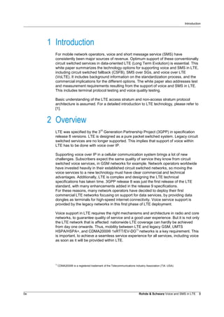 Voice and sms in LTE | PDF