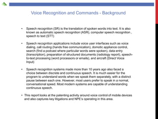 Voice/speech recognition | PPT