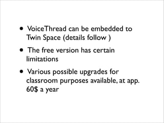 Voicethread as an approach to communication in eTwinning projects | PDF