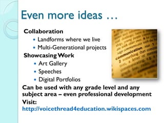 VoiceThread for Interactive Projects | PPT