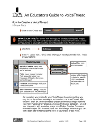 Voicethread Intro | PDF