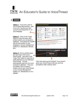 Voicethread Intro | PDF