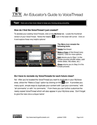 Voicethread Intro | PDF