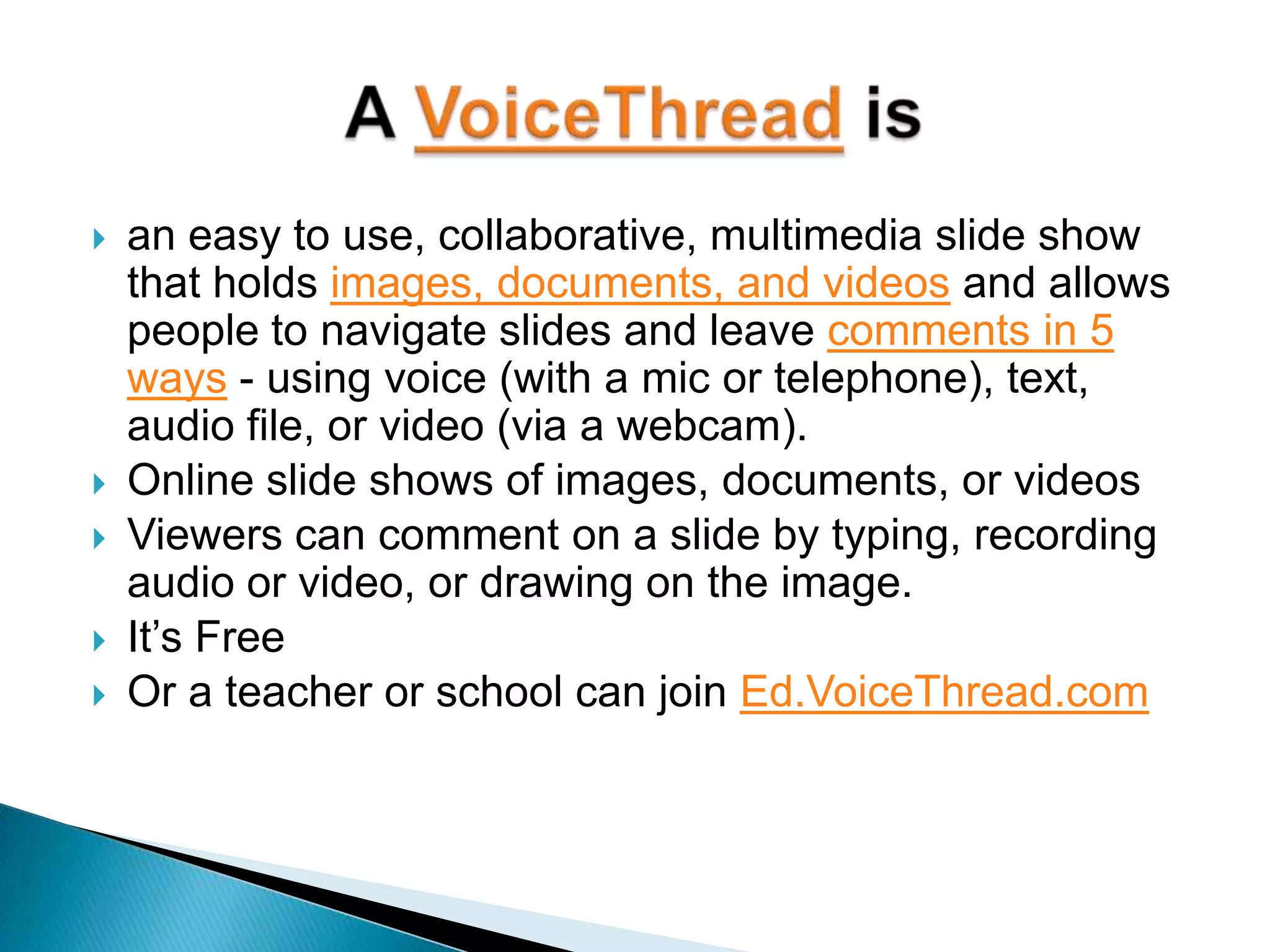Voice thread in the classroom | PPT
