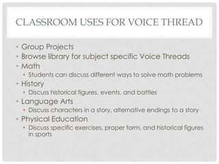 Voice thread presentation | PPT