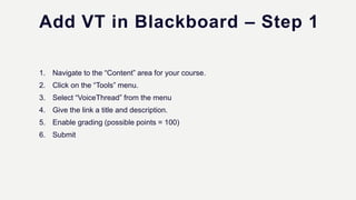 Voice thread workshop revised | PPT