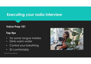 Voice warm ups - preparing for a radio interview | PPT