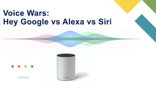 Voice war: Hey Google vs Alexa Vs Siri | PPTX