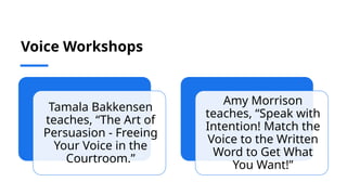 Intro to Voice and Speech in the Courtroom | PPTX