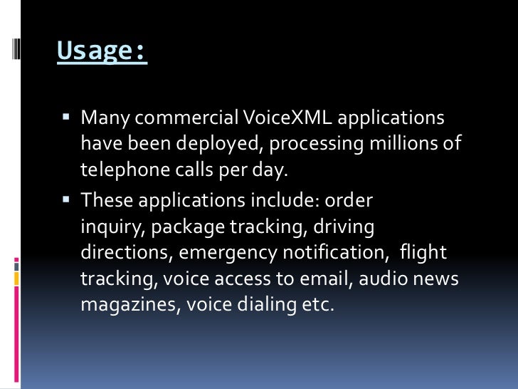 Voicexml ppt