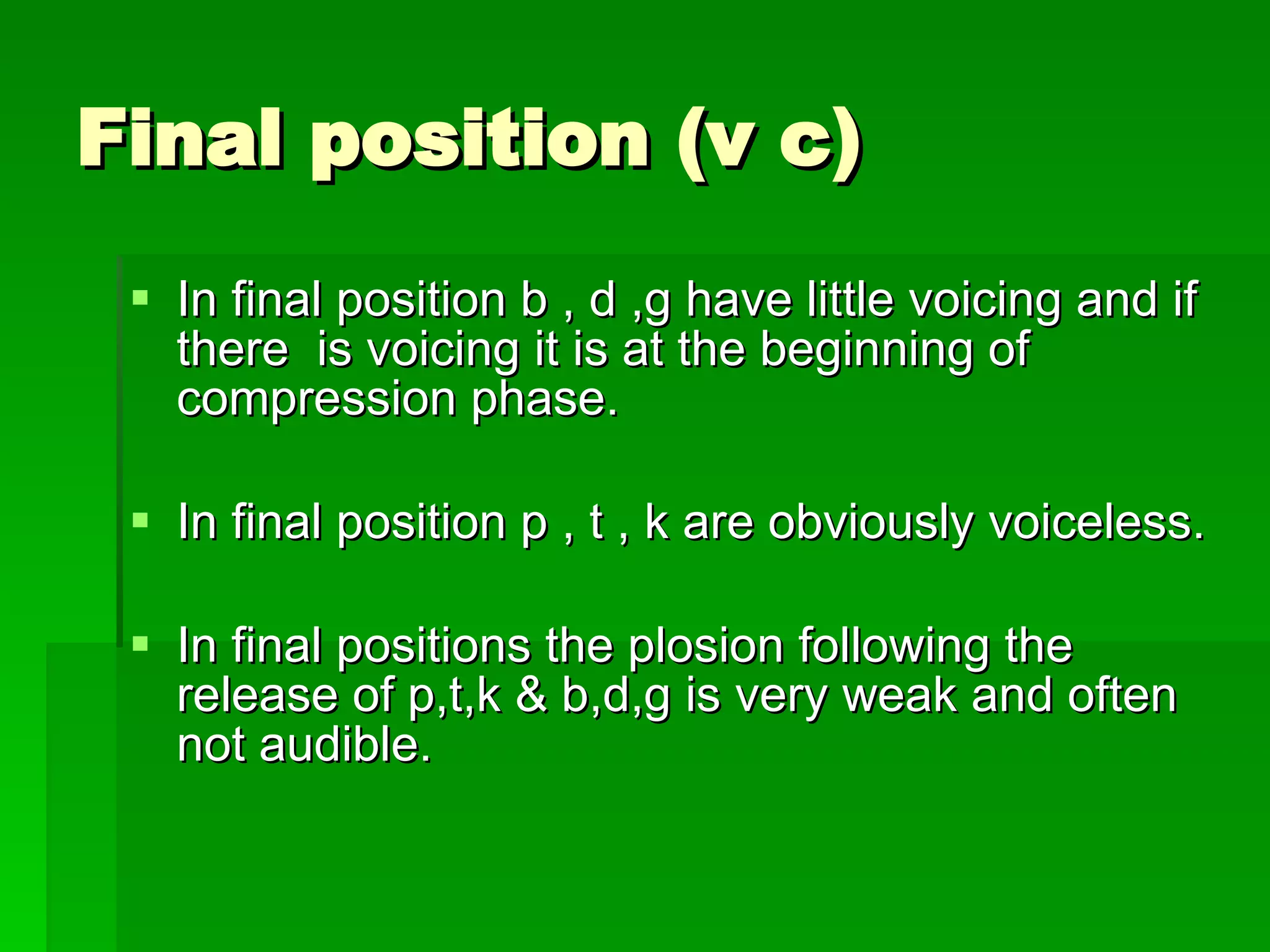 Voicing And Consonants | PPT