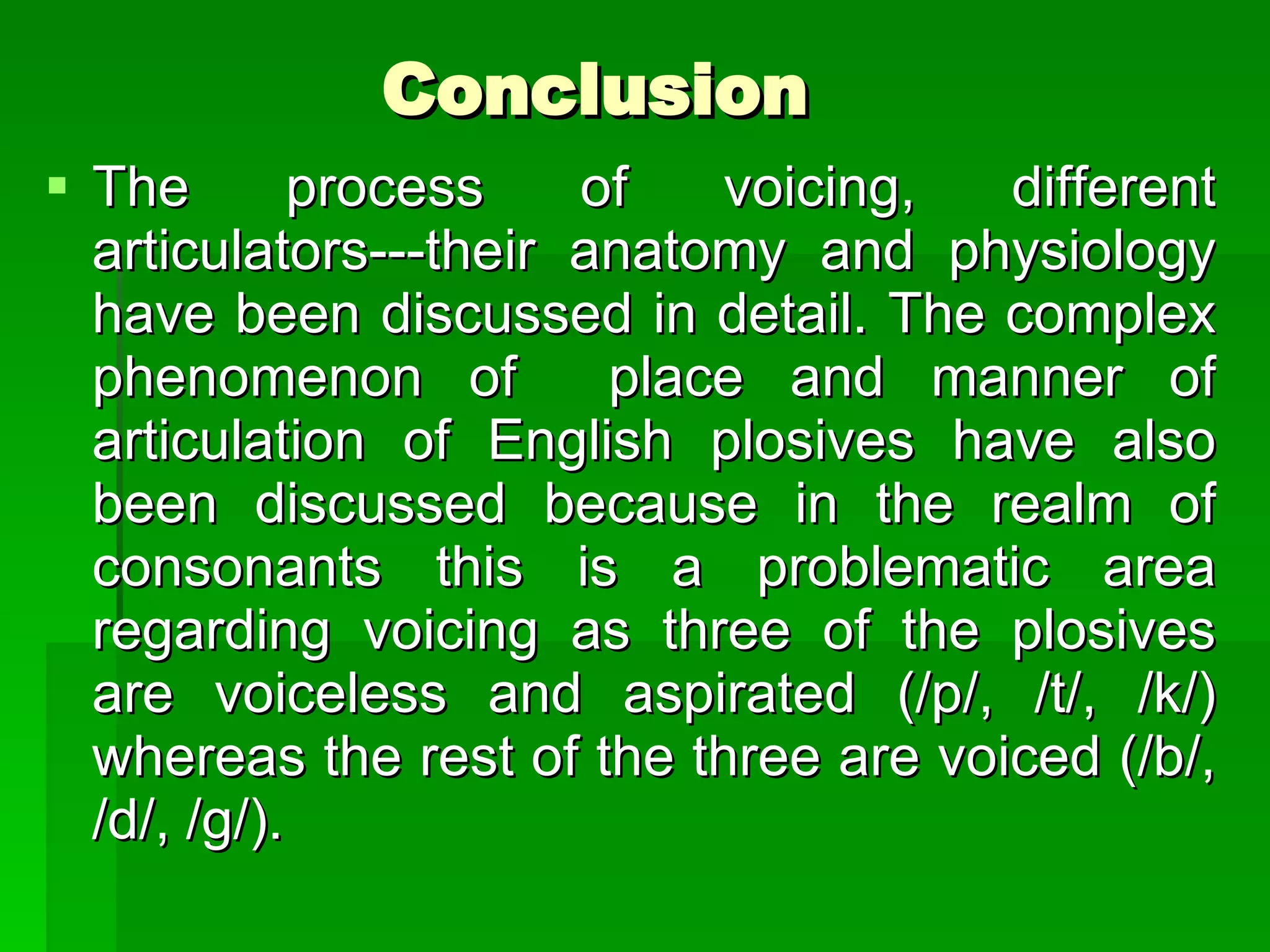 Voicing And Consonants | PPT