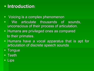 Voicing And Consonants | PPT