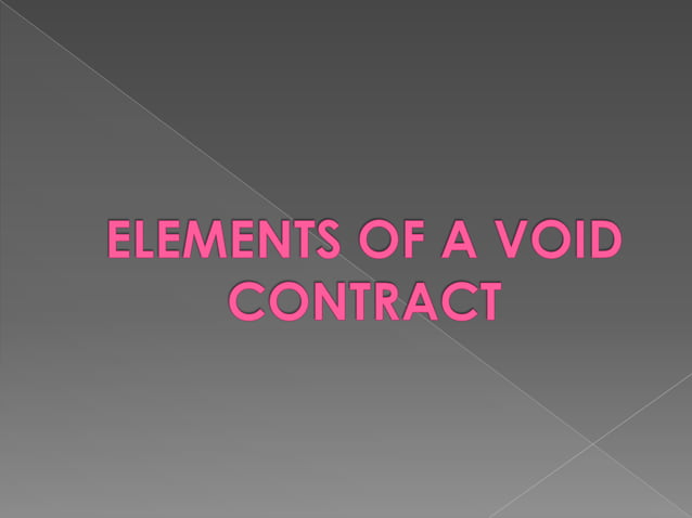 Void agreement | PPTX