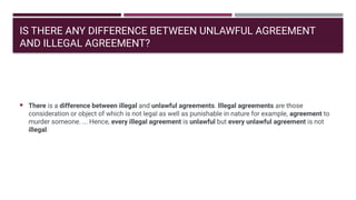 Void Agreement ppt for law sem 1 mumbai un. | PPT