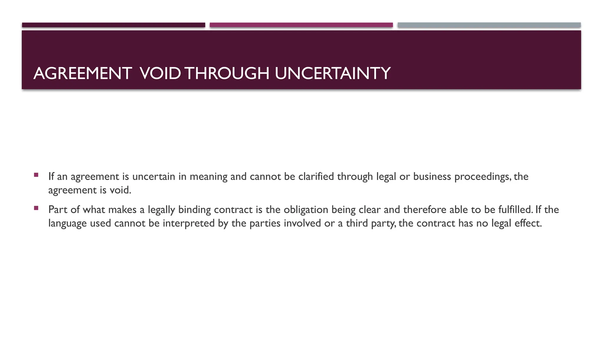 Void Agreement business law ppt (1).pptx | Marriage and Civil Unions | Family and Relationships