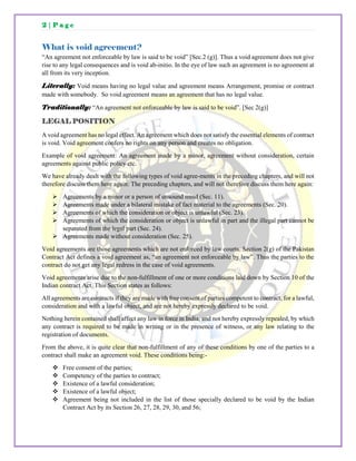Void agreement and how a contract become voidable | PDF