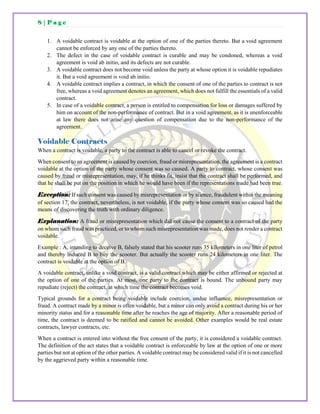 Void agreement and how a contract become voidable | PDF
