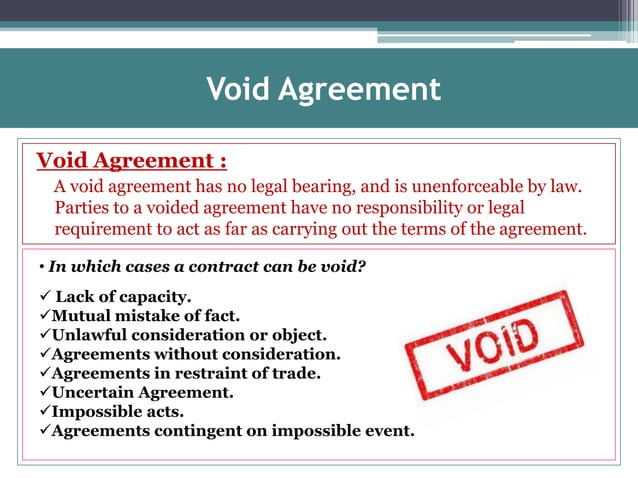 Void agreement / contract ppt | PPTX