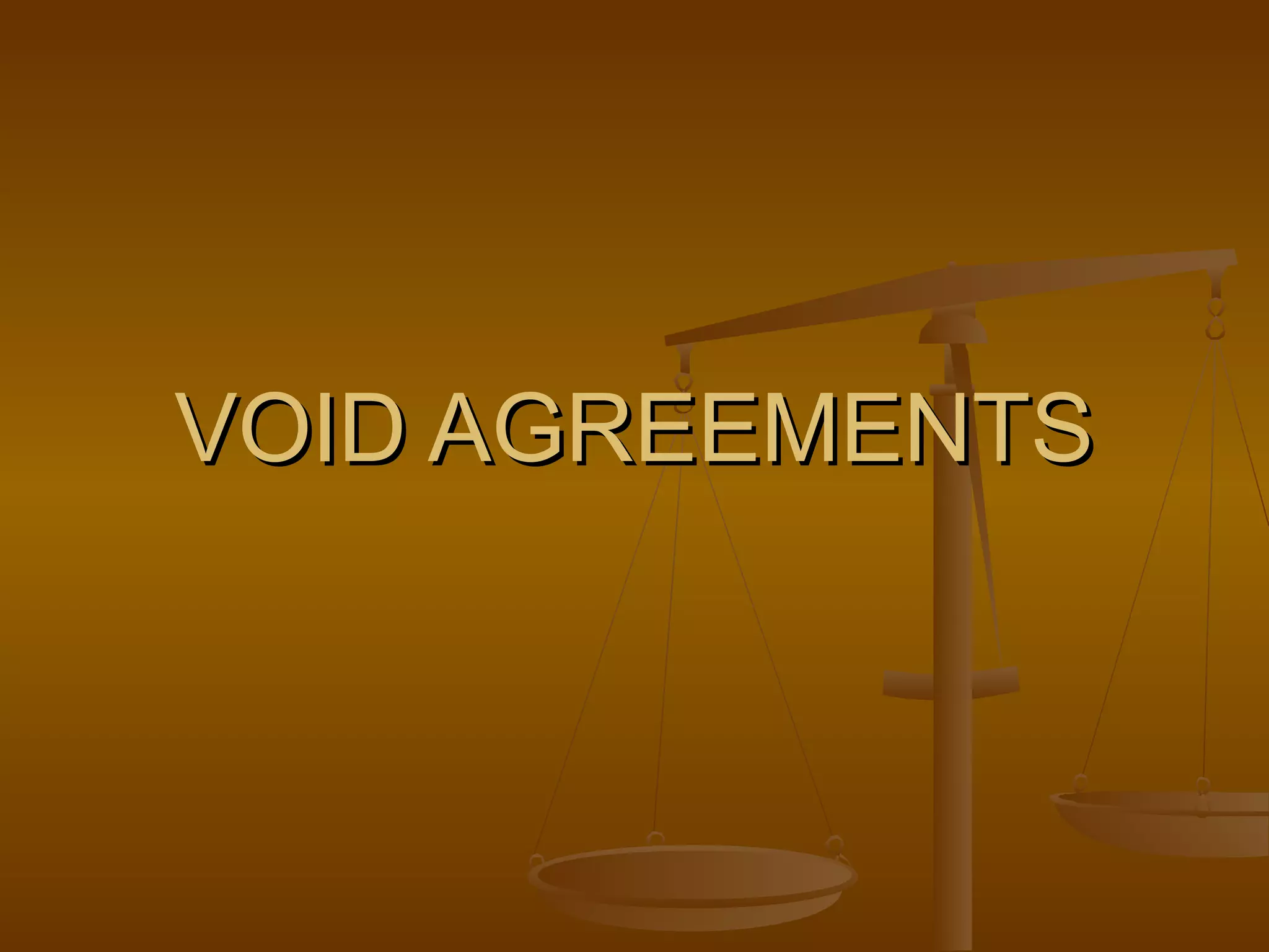 Void agreements | PPT