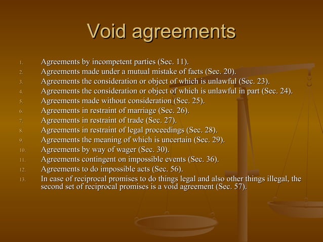 Void agreements | PPT