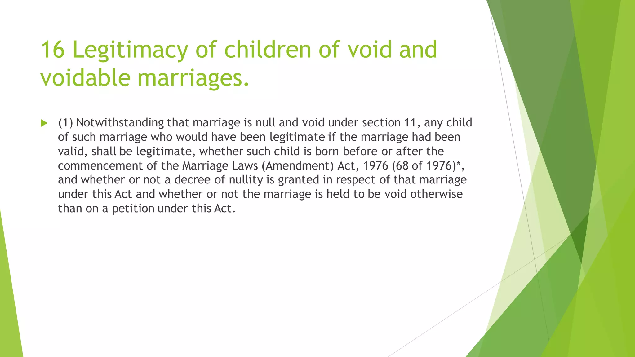 Void And Voidable Marriage Ppt Pdf