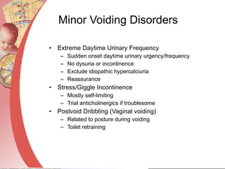 Voiding Disorders In Children | PPT