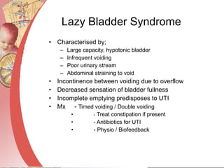 Voiding Disorders In Children | PPT