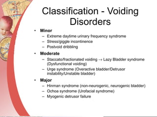Voiding Disorders In Children | PPT