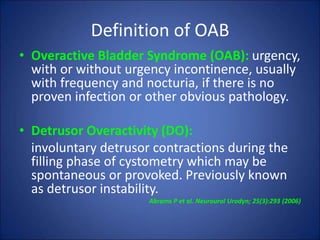 VOIDING DYS TEACHING Overactive_Bladder management plane..ppt