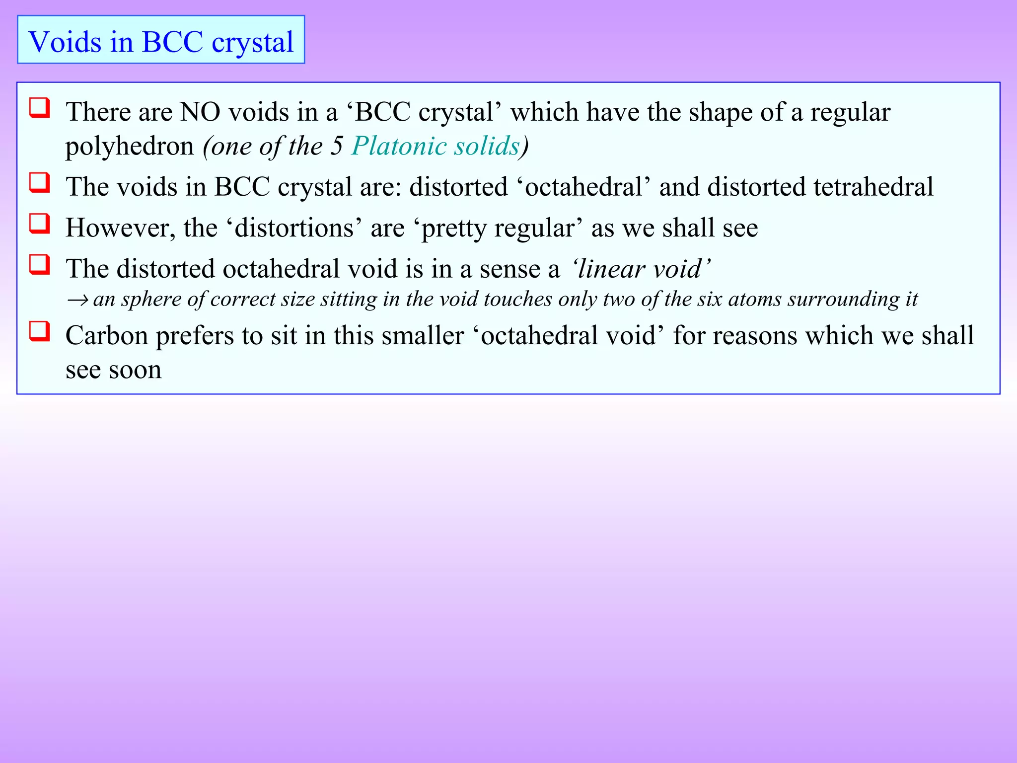 Voids in crystals | PPT