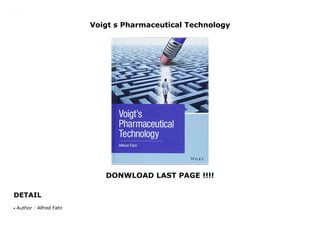 Voigt s Pharmaceutical Technology | PDF