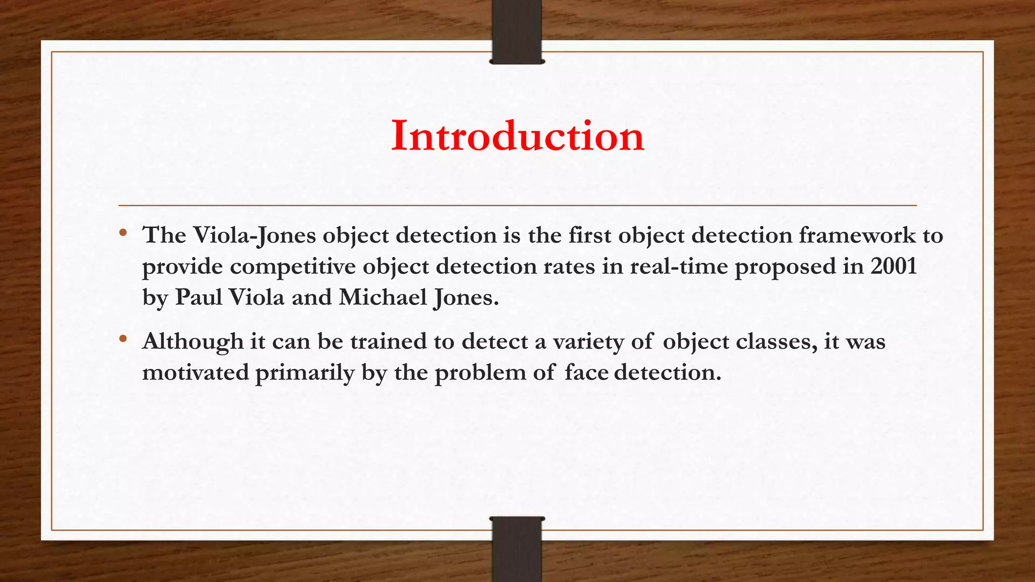Viola-Jones Object Detection | PPTX