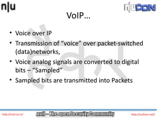 Introduction to VoIP Security | PPT