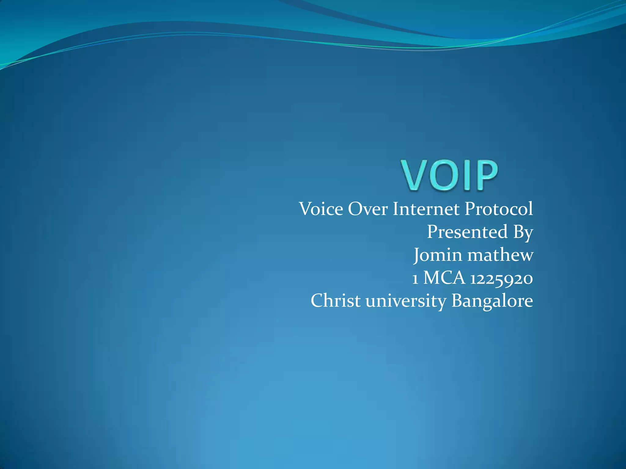 voice over internet protocol | PPTX