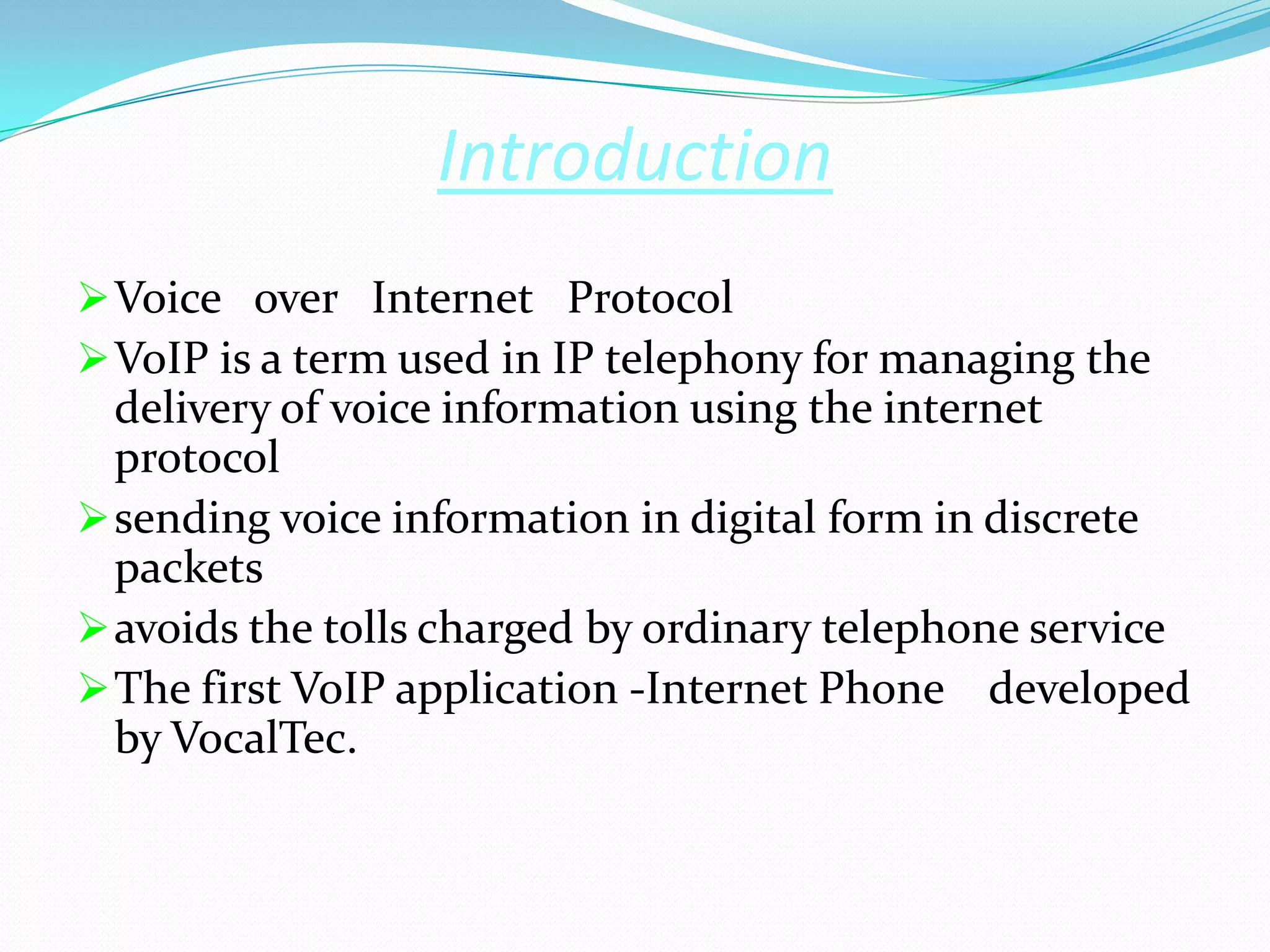 voice over internet protocol | PPTX