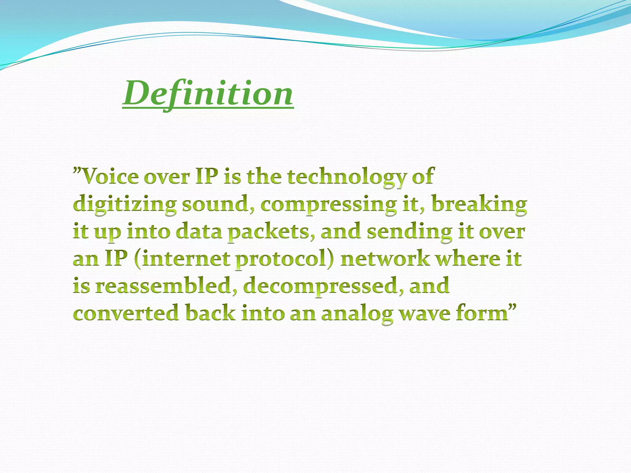 voice over internet protocol | PPTX