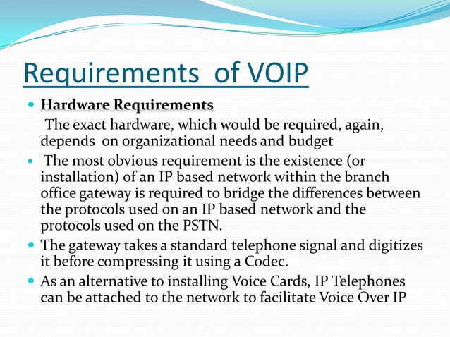voice over internet protocol | PPTX | Digital Audio | Computer Software ...