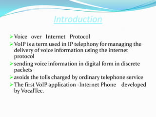voice over internet protocol | PPTX